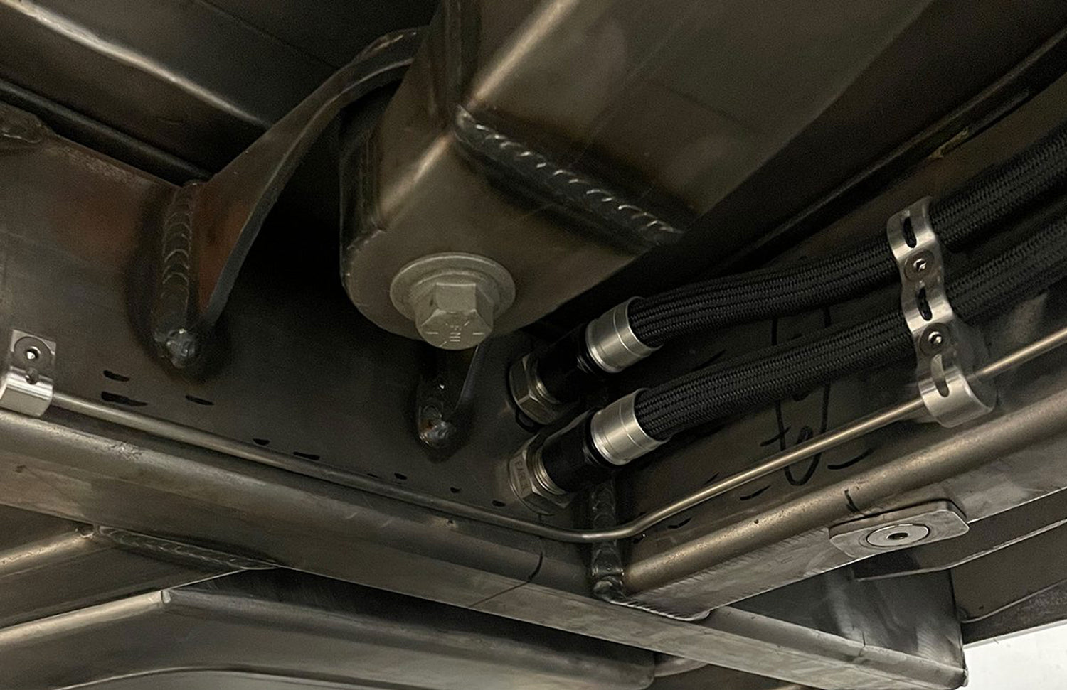 Universal U-Drill Line Clamps on Fuel Curve – Sanders Street Rods