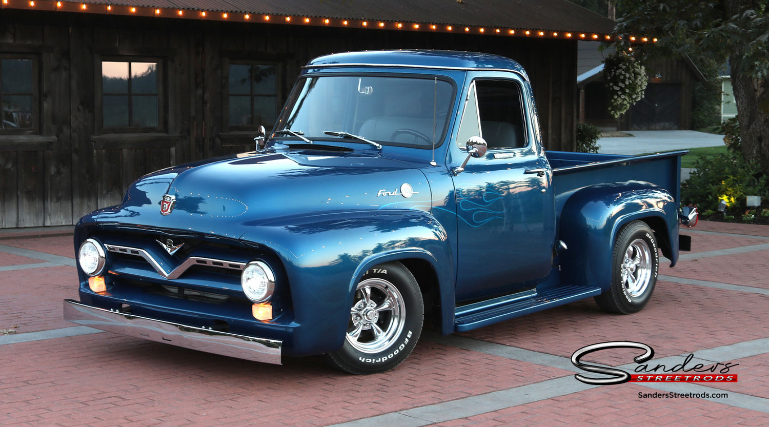 1955 Ford F100 built by Sanders Street Rods